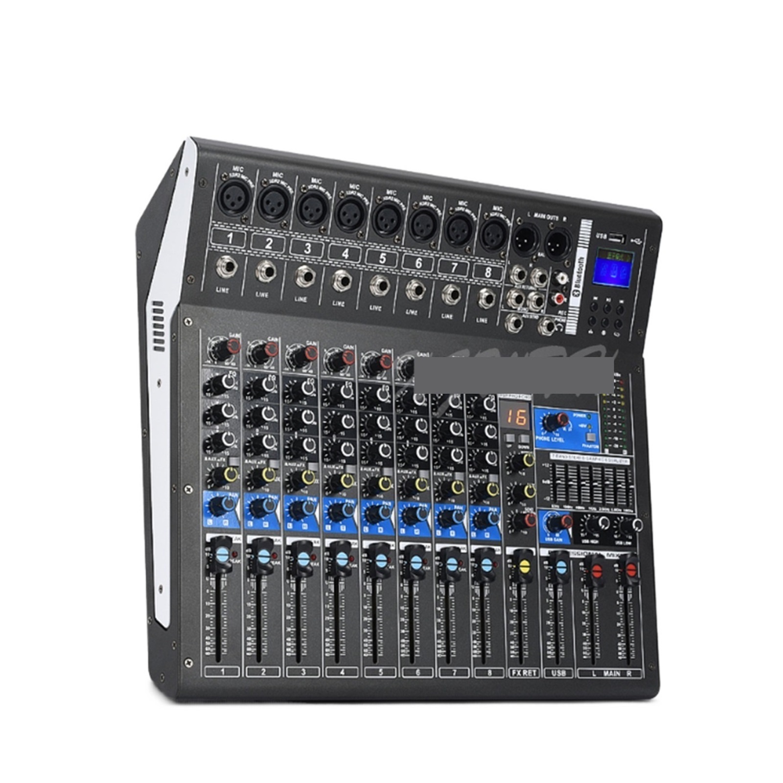 Soundboard, 8 Channel Digital Mixer Sound Mixing Console with 24 DSP ...