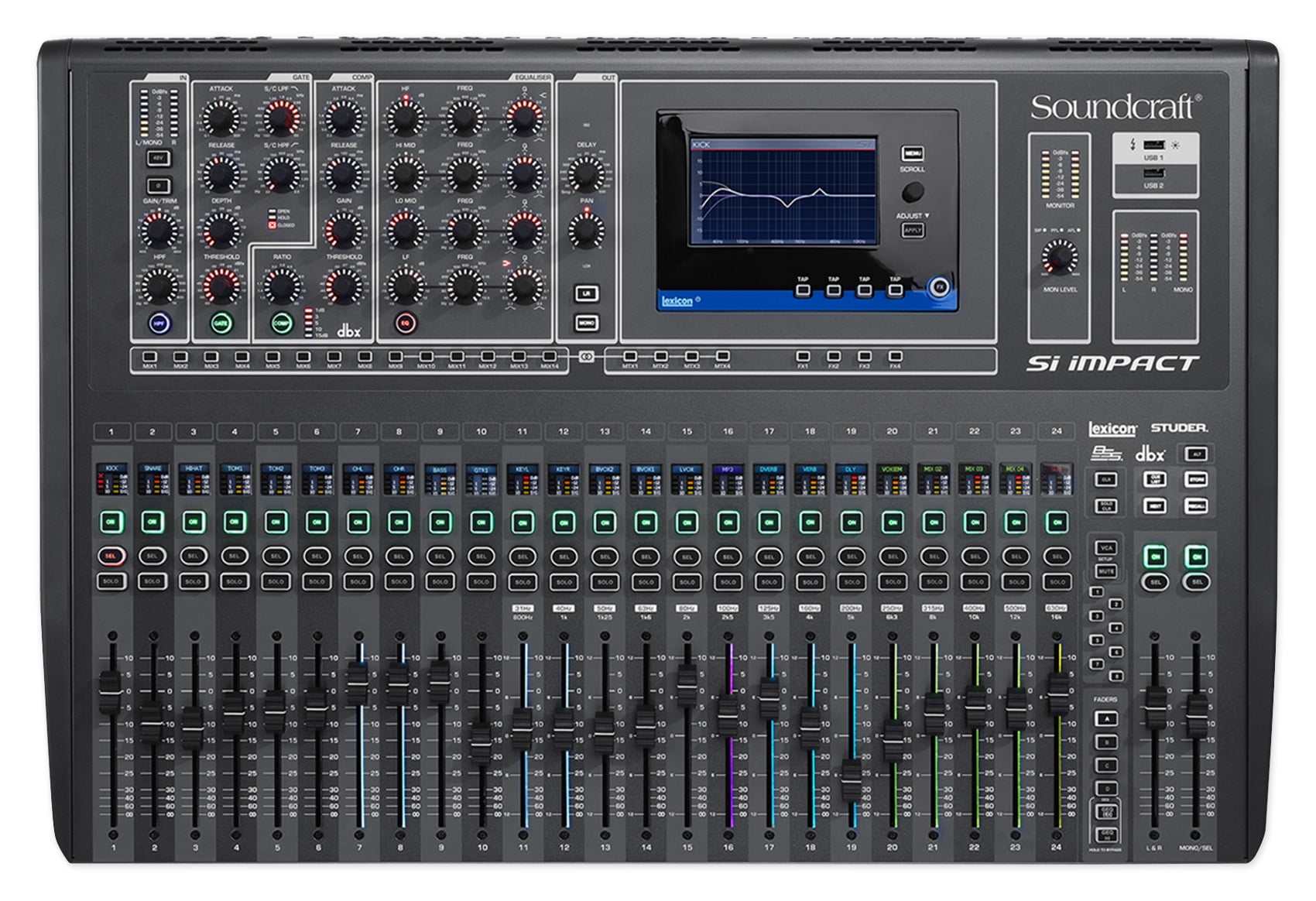 Soundcraft Si Impact DSP 40-Ch. Soundboard Mixing Console Mixer 4 ...