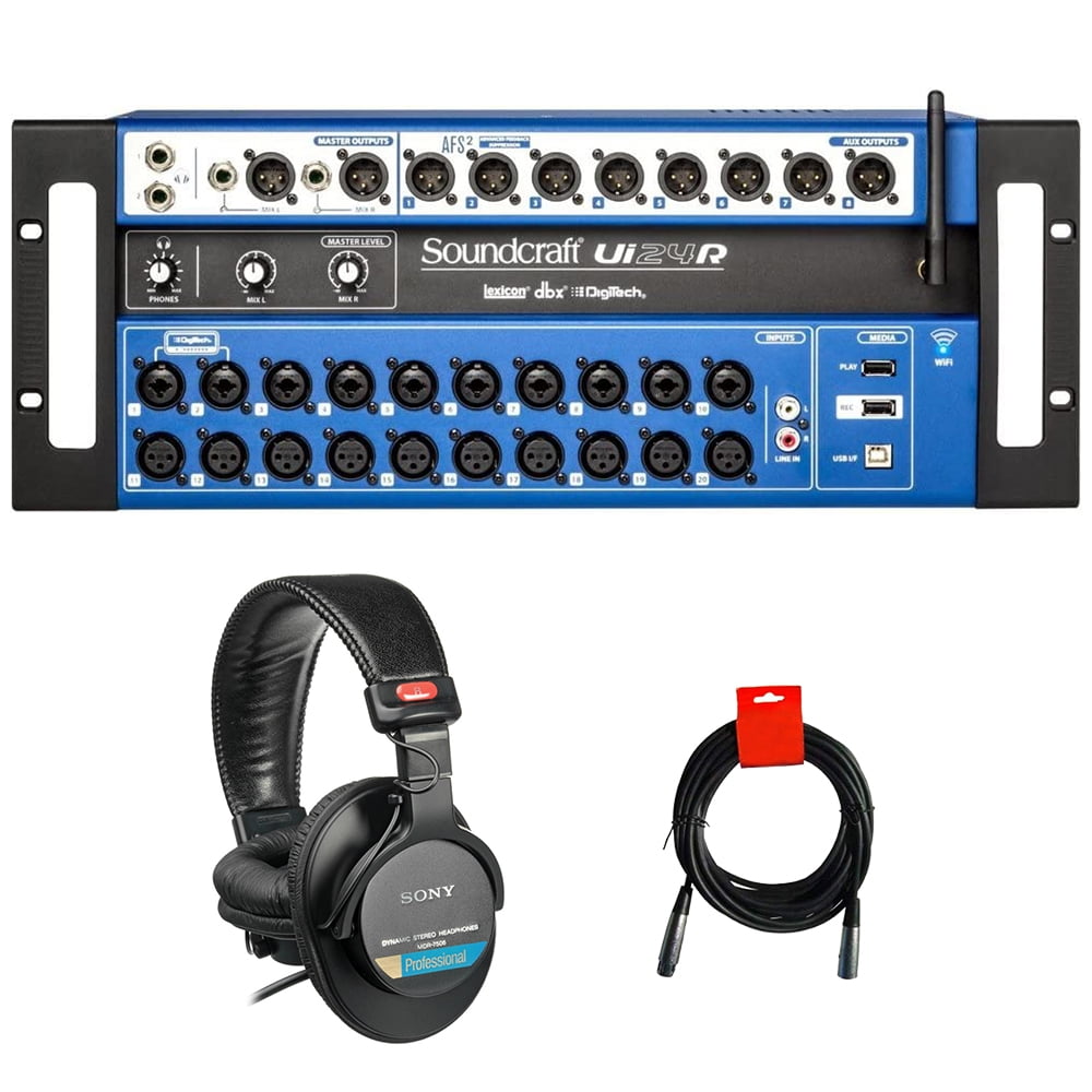 Soundcraft Ui24R 24-Channel Digital Mixer / Multitrack USB Recorder ...