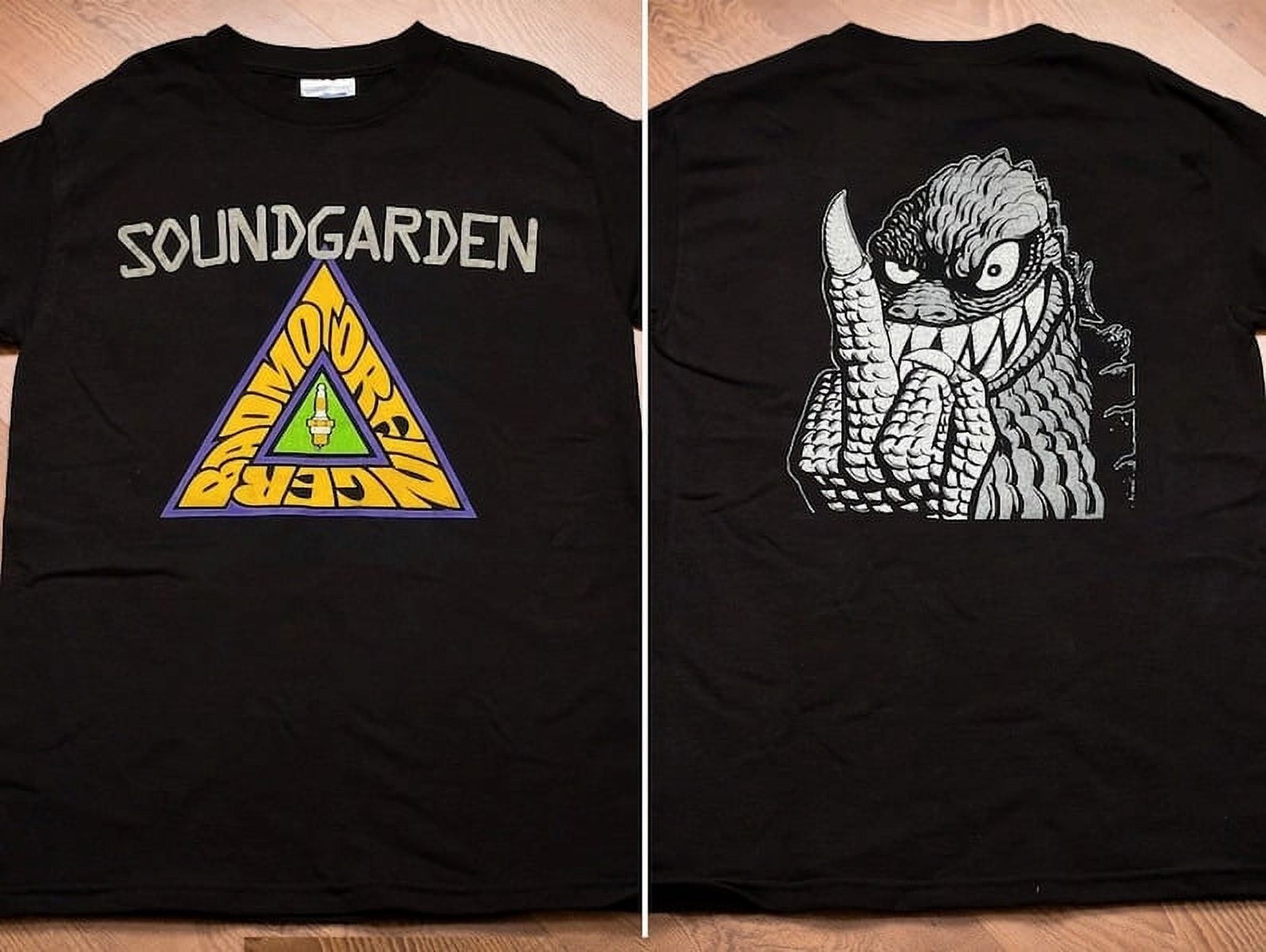 Soundgarden Bad Motor Finger Godzilla Middle Finger T-Shirt - Walmart.com