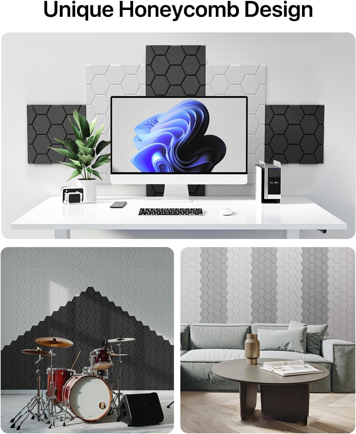 Soundproof Wall Panels, 18 Pack High Density Acoustic Panels with ...