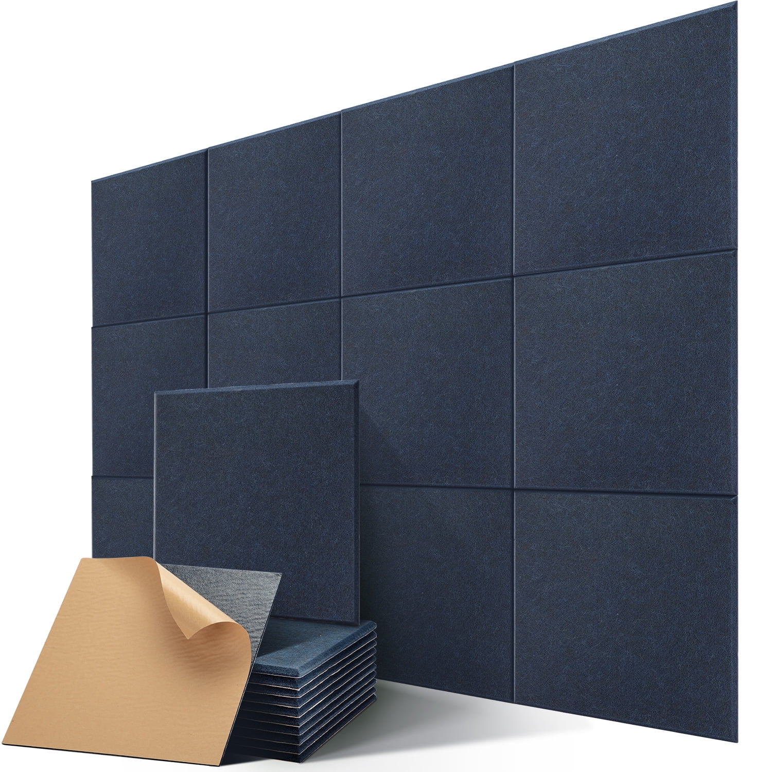 Kuchoow Soundproof Self-Adhesive Foam Panels, Acoustic Dampening, 12 ...