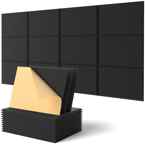 Soundproof Wall Panels, Kuchoow Sound Proof Foam Panels for Walls, 12 ...