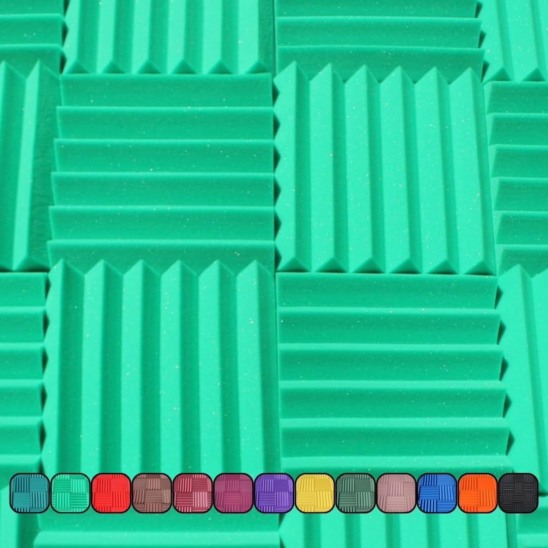 Soundproofing Acoustic Studio Foam - Kelly Green Color - Wedge Style ...