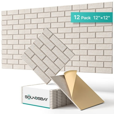 Soundsbay Soundproof Wall Panels Square Self-Adhesive Soundproof ...