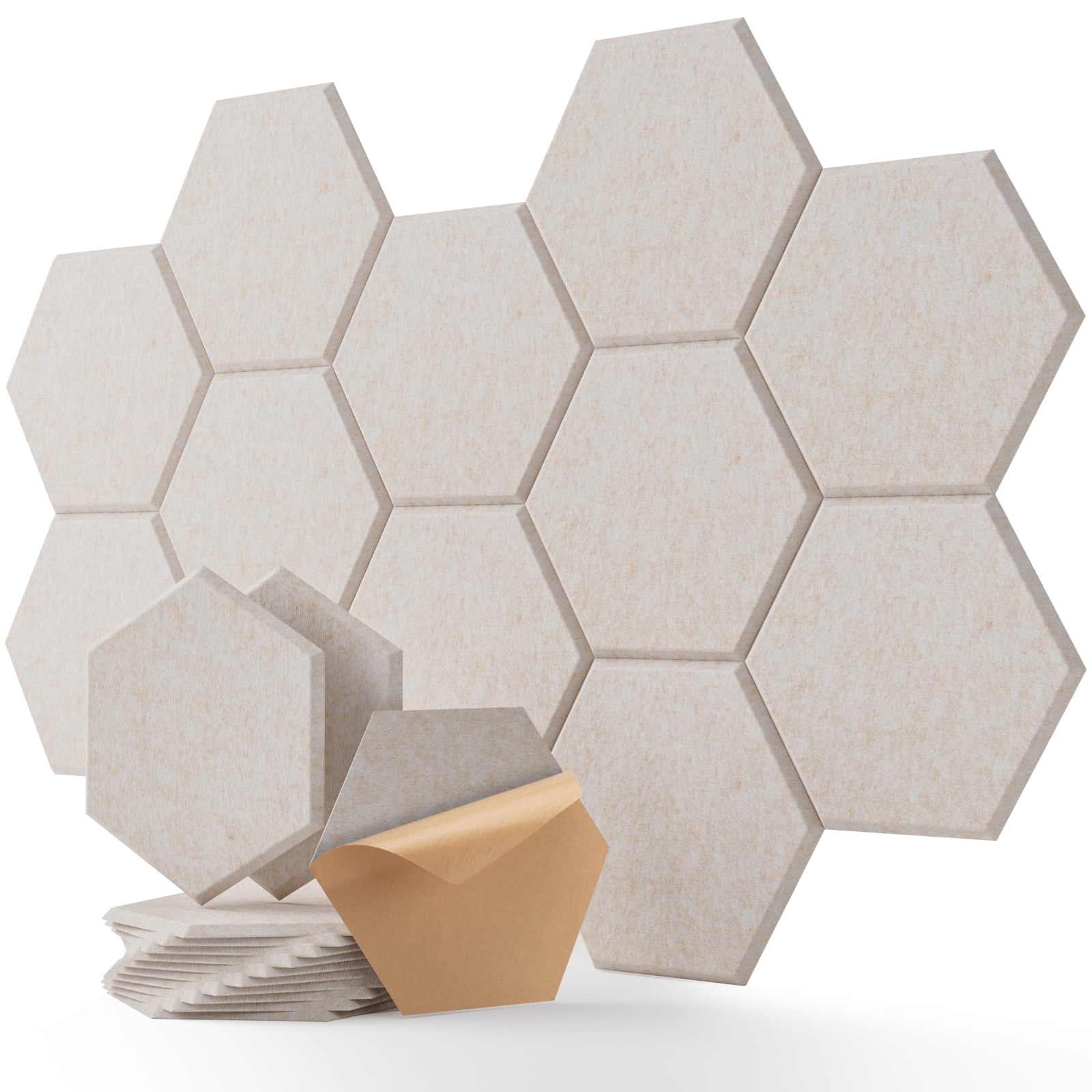 Soundsbay Acoustic Wall Panels Hexagon Self-Adhesive Soundproof ...