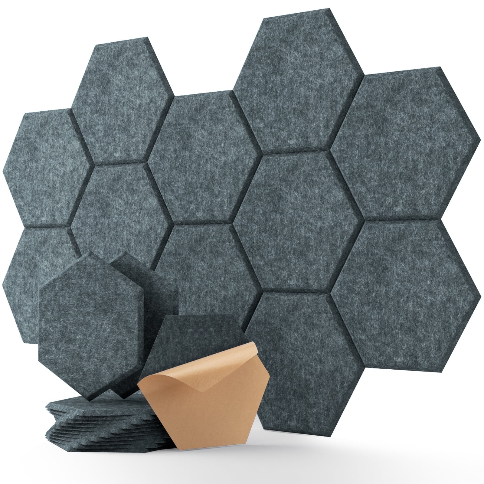 Soundsbay Acoustic Wall Panels Hexagon Self-Adhesive Soundproof ...