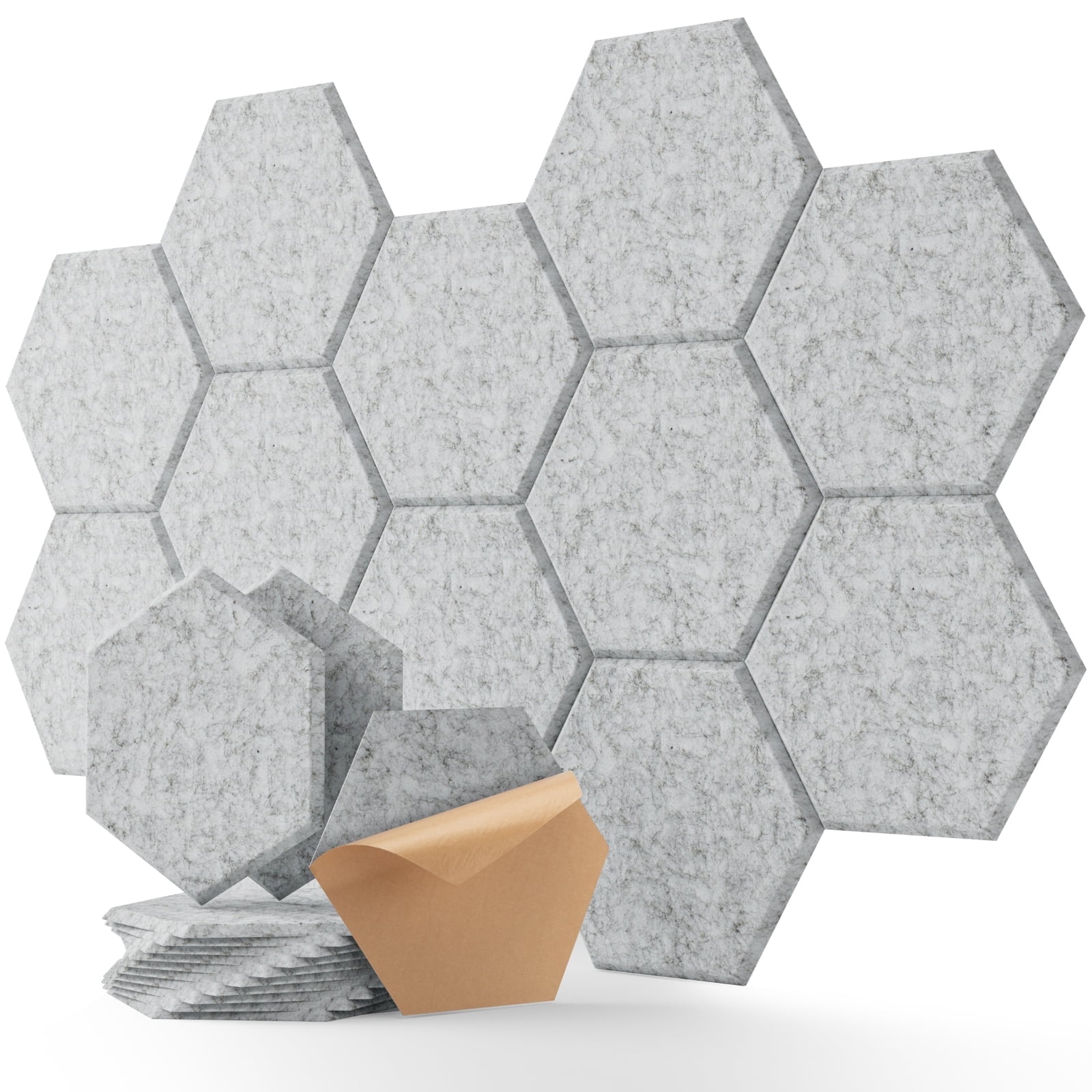 Soundsbay Acoustic Wall Panels Hexagon Self-Adhesive Soundproof ...