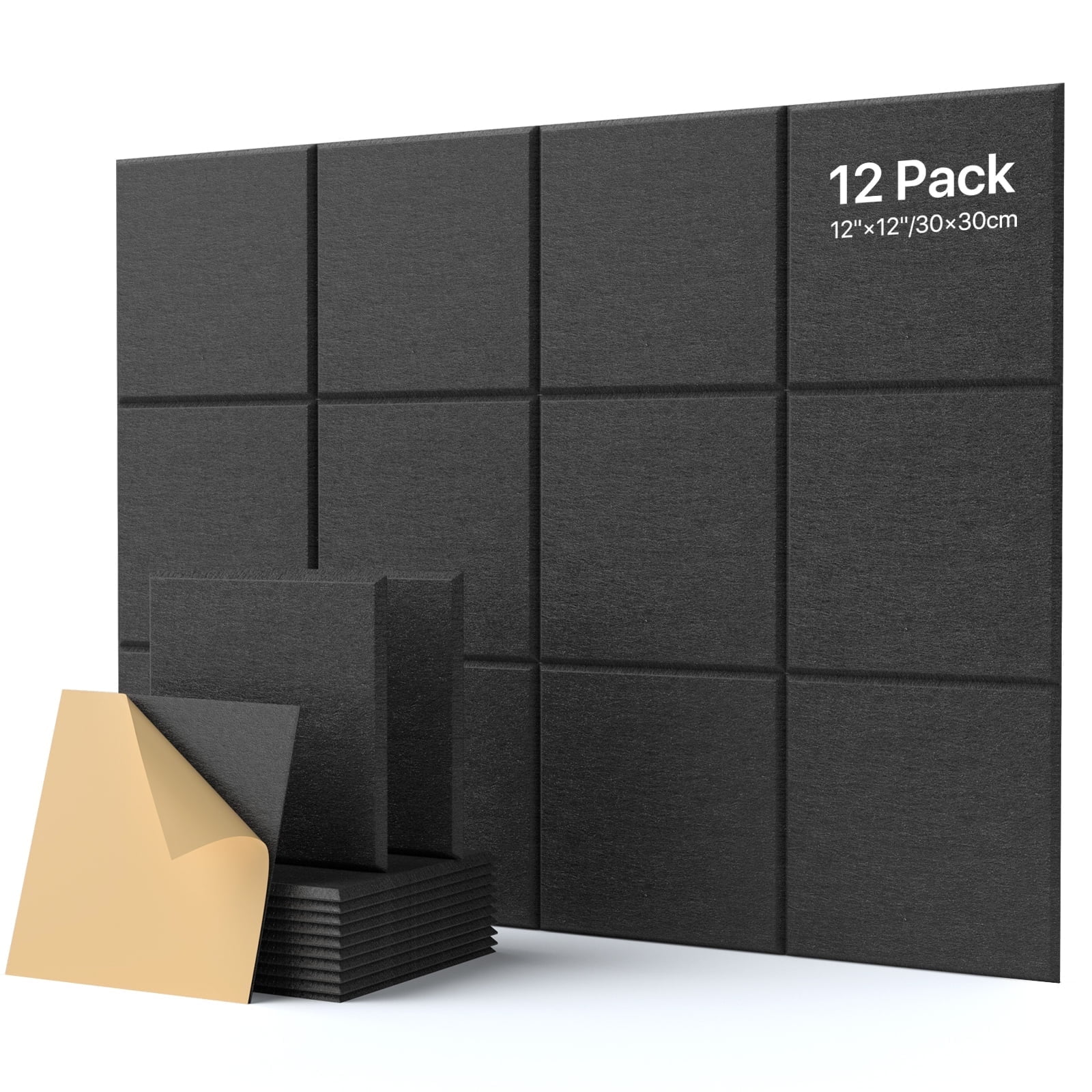 Soundsbay Soundproof Wall Panels Square Self-Adhesive Soundproof ...