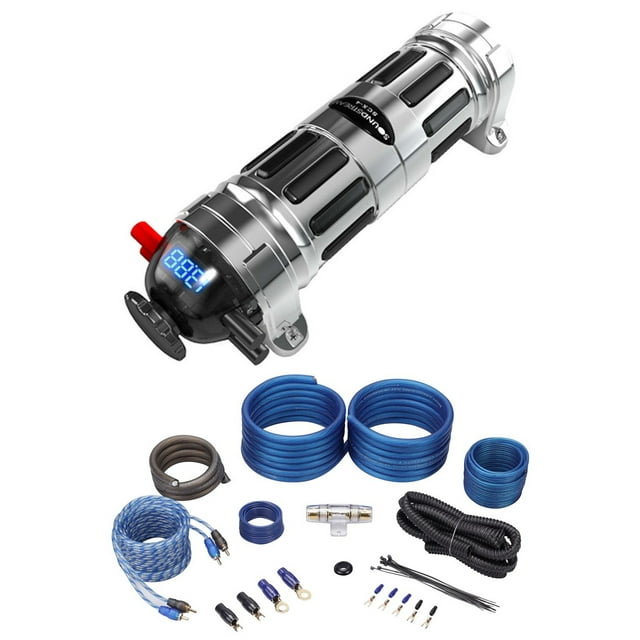 Soundstream 4 Farad Digital Capacitor+4 Gauge Amp Kit - Walmart.com