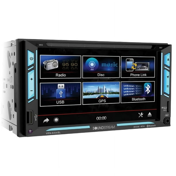 Soundstream 6.2 Double DIN Fixed Face Touchscreen DVD Receiver with ...