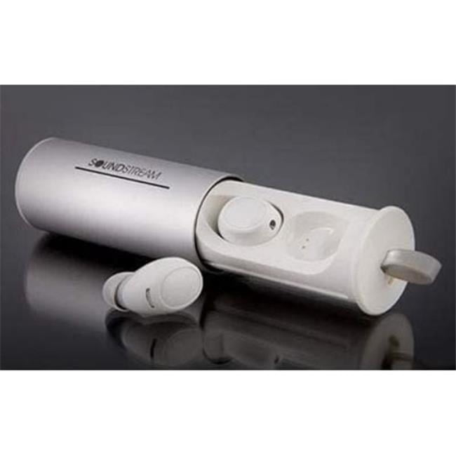 Soundstream MBU-WH Bluetooth Wireless Earbud with Aluminium Charging ...