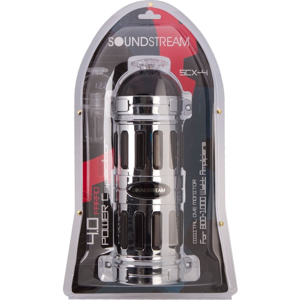 Soundstream SCX4 12-16V Capacitor with LED Voltage Display - Walmart.com