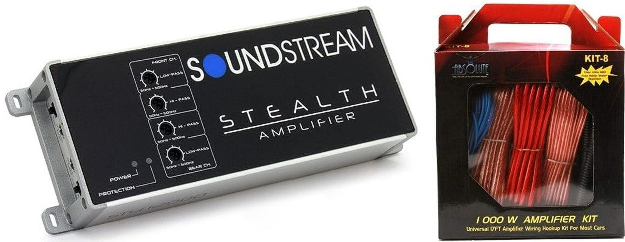 Soundstream ST4.1200D Stealth 1200W Class D Amplifier, Motorcycle Car ...