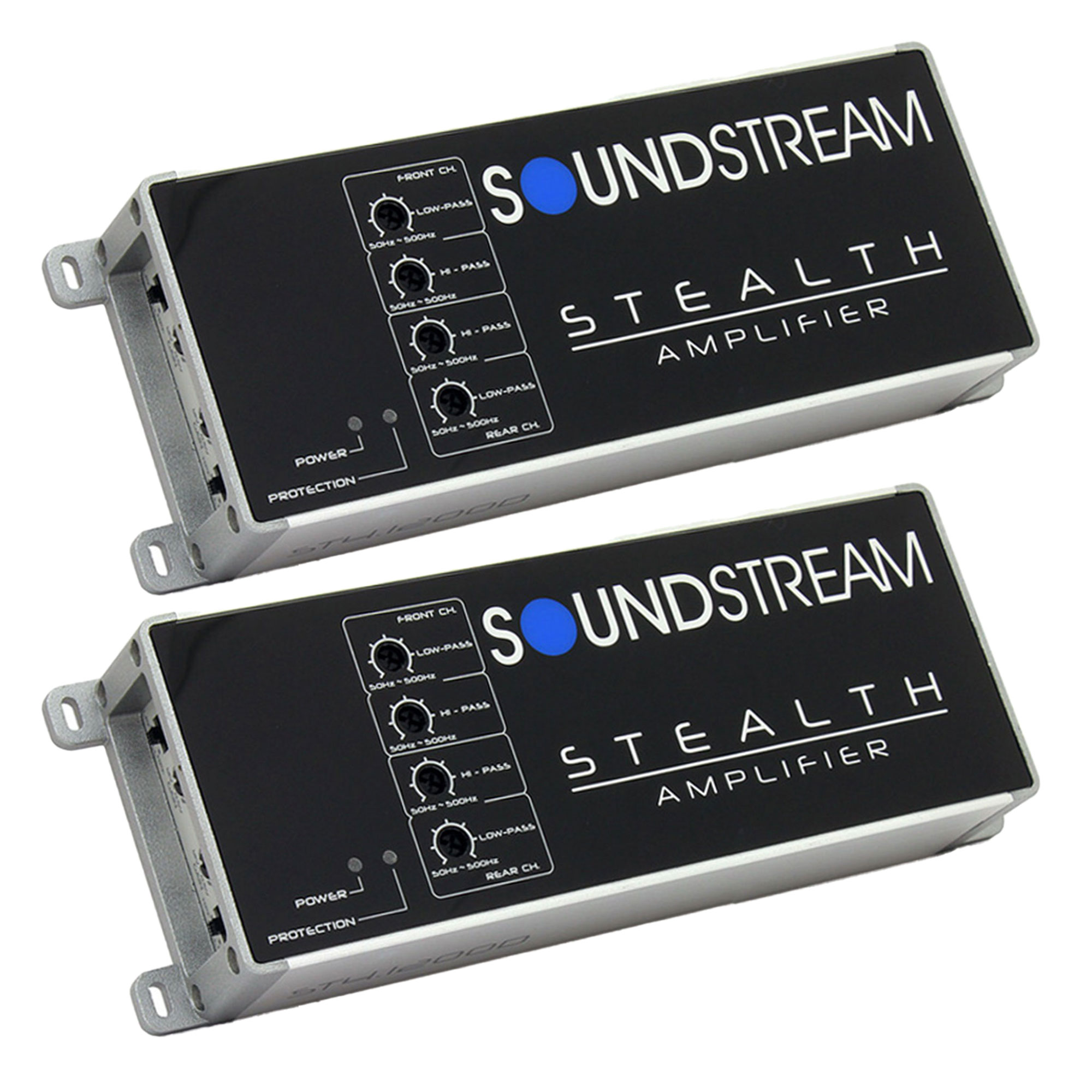 Soundstream Stealth Series Class D 4 Channel Car Audio Amplifiers (2 ...