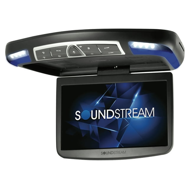 "Soundstream 13.8"" LCD Overhead HDMI DVD Player, Dual Channel Car Monitor w/ Ceiling Mount ...