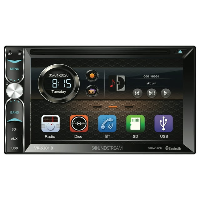 Soundstream VR-620HB VR-620HB 6.2-Inch Double-DIN DVD Head Unit with ...