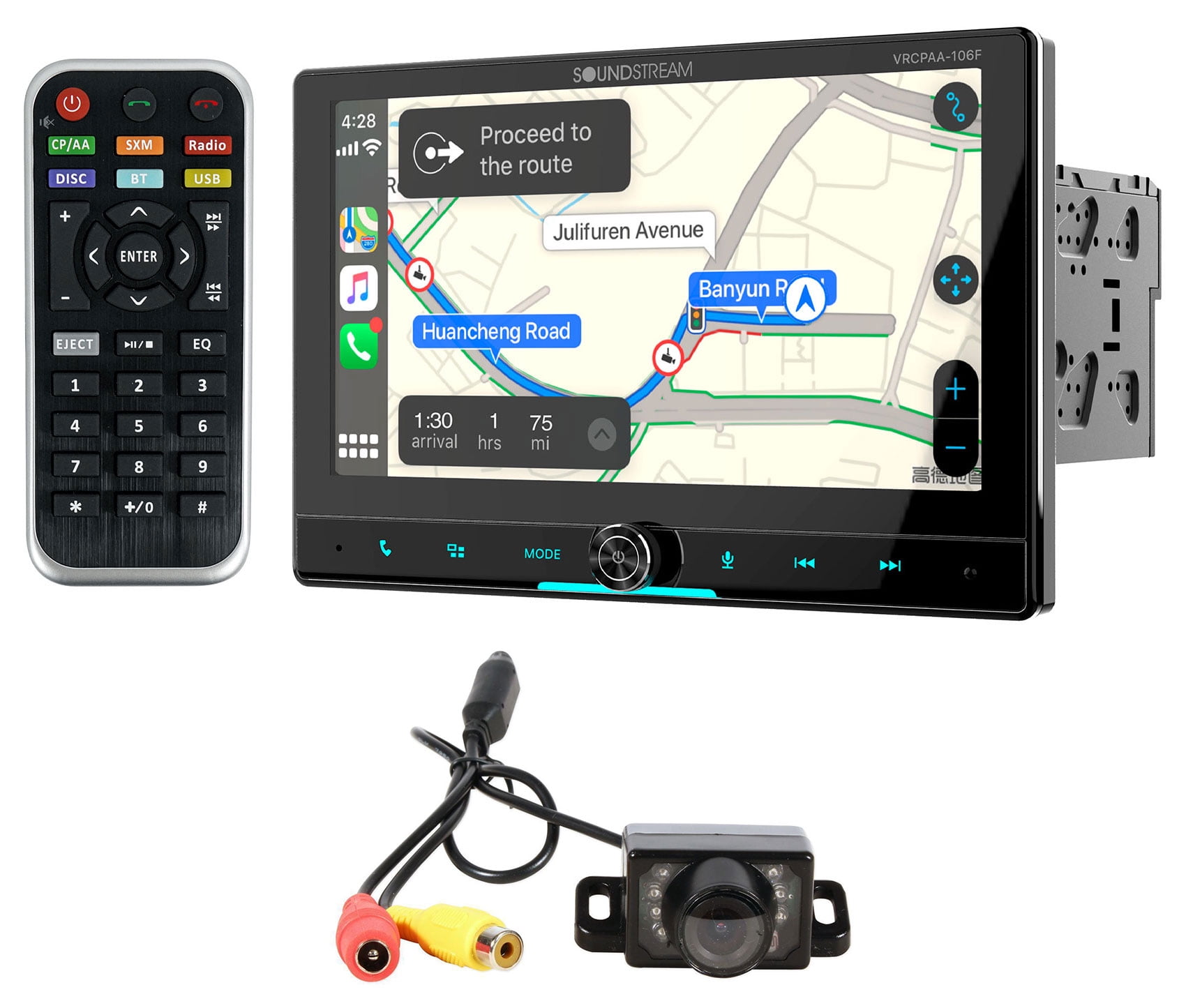 Soundstream VRCPAA-106F 10.6" Monitor Bluetooth/Carplay/Android ...
