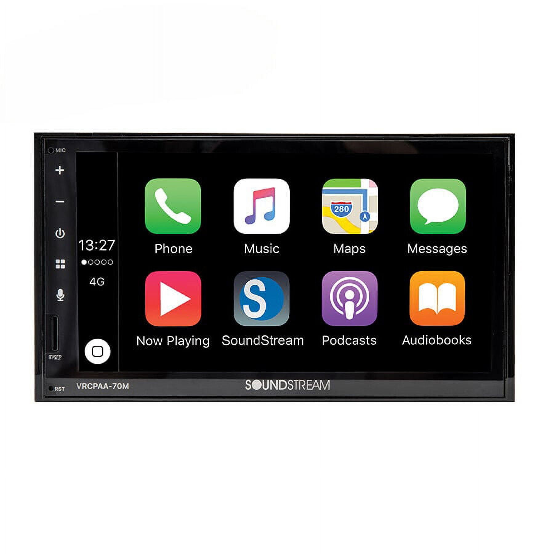 Soundstream VRCPAA-70M 7" 2-DIN Mechless Head Unit w/Bluetooth CarPlay ...