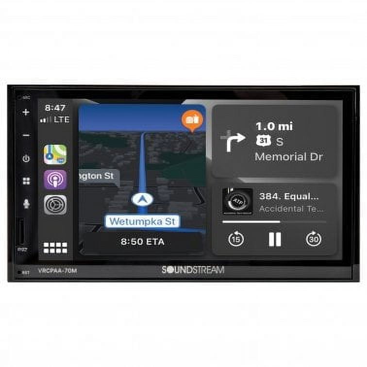 Soundstream VRCPAA-70M 7 Inch Touchscreen Mechless Double DIN Bluetooth ...
