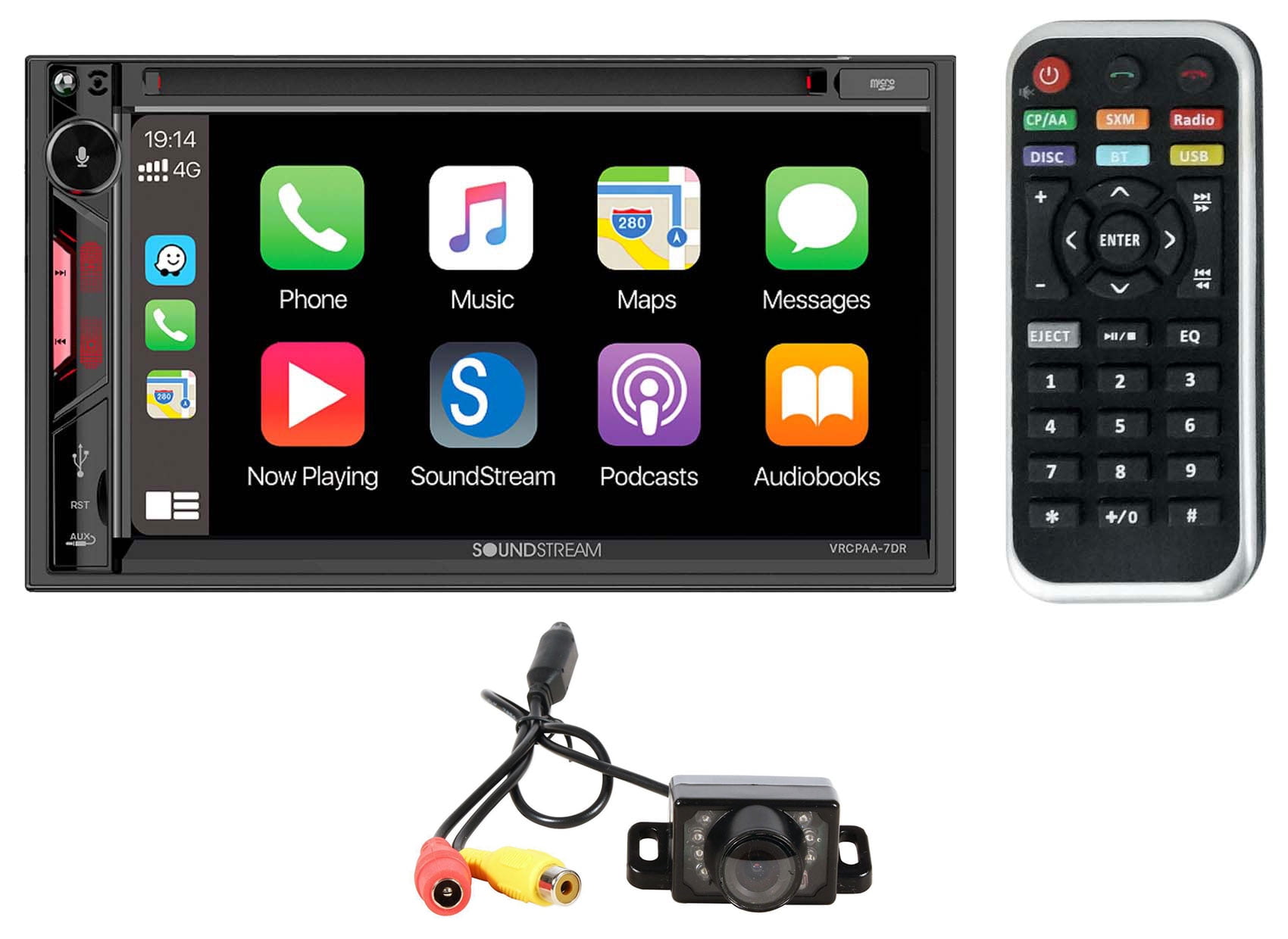 Soundstream VRCPAA-7DR 7" Car Monitor DVD Receiver w/CARPLAY/ANDROID ...