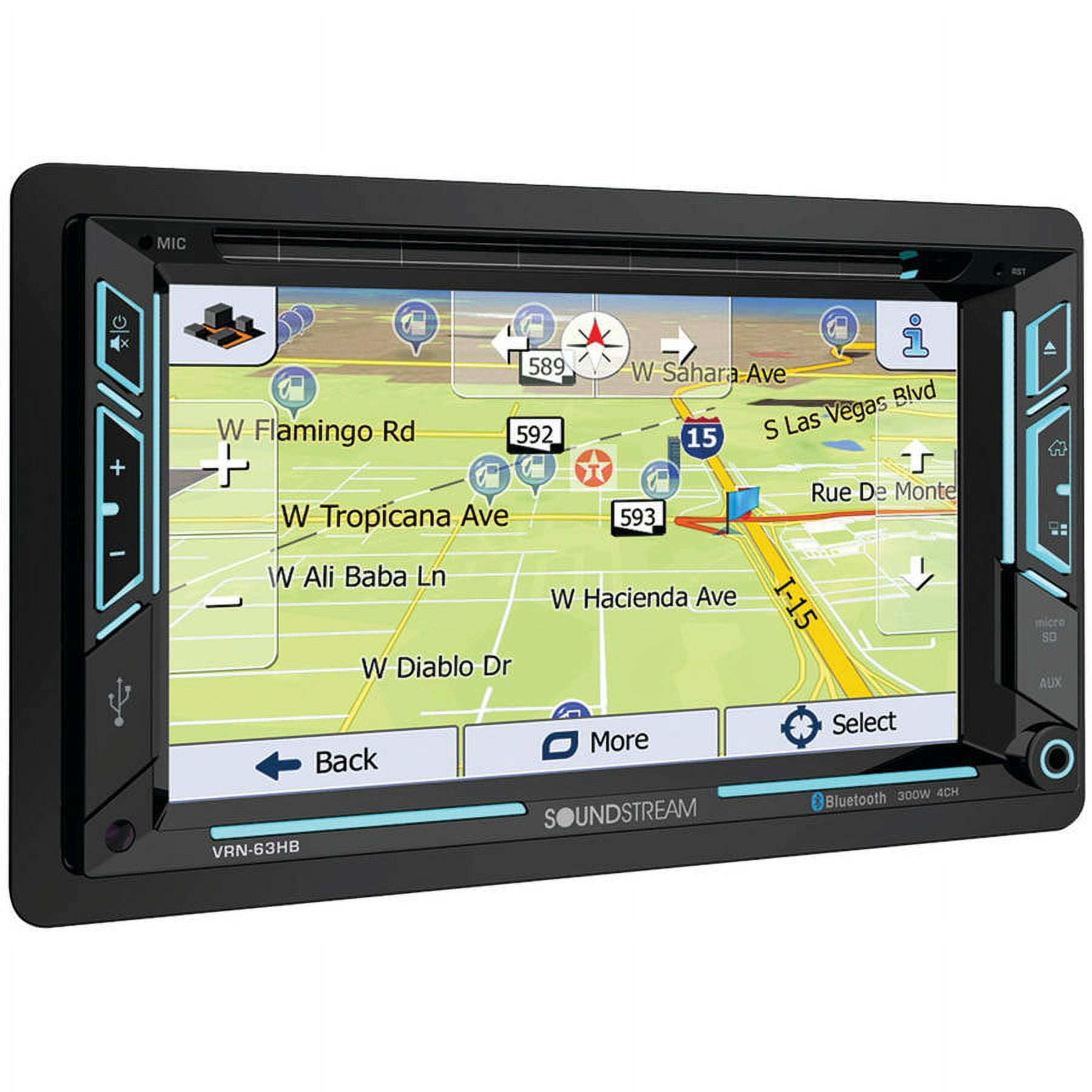Soundstream VRN-63HB 6.2" Double-DIN In-Dash AptiX Navigation DVD ...