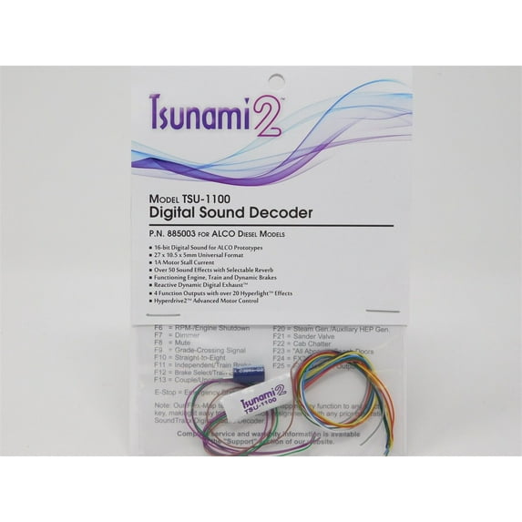 Soundtraxx Tsunami 2 TSU-1100 885003 ALCO Diesel 1AMP DCC / SOUND ...