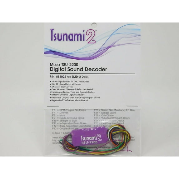 Soundtraxx Tsunami 2 TSU-2200 885022 EMD-2 Diesel DCC / SOUND Decoder 6 ...
