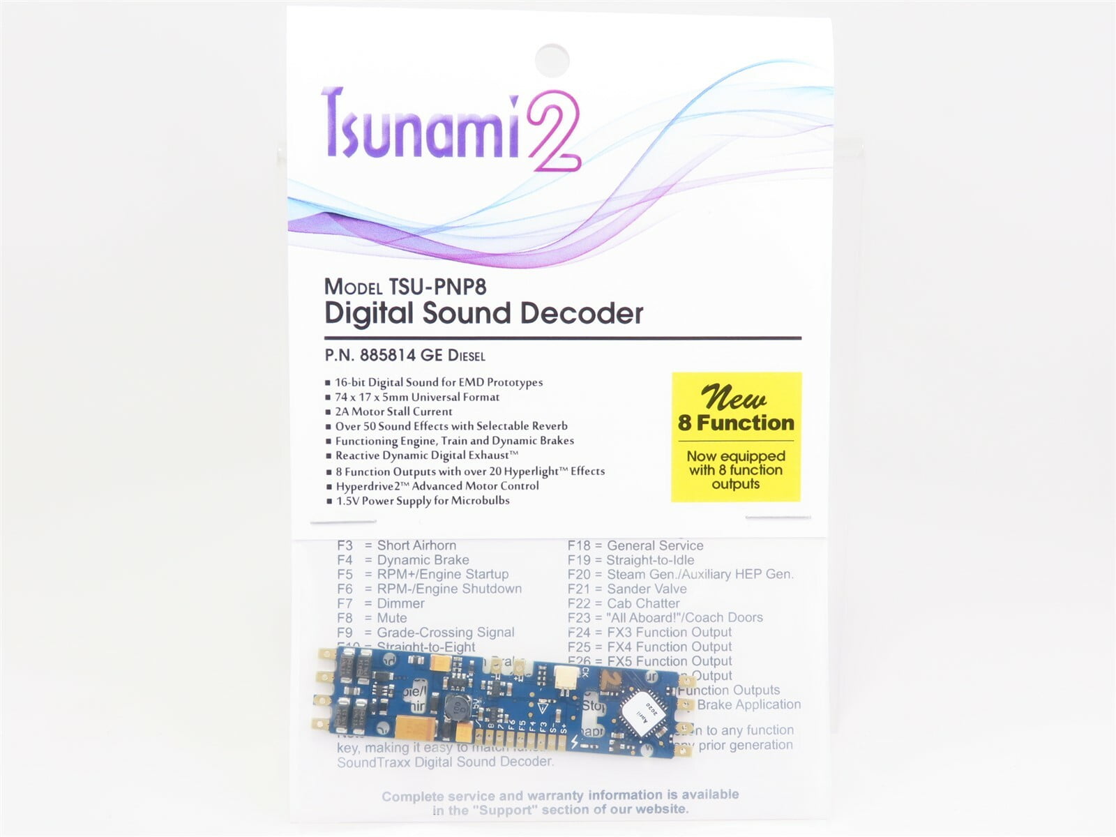 Soundtraxx Tsunami 2 TSU-PNP8 885814 GE Diesel DCC / SOUND Decoder ...