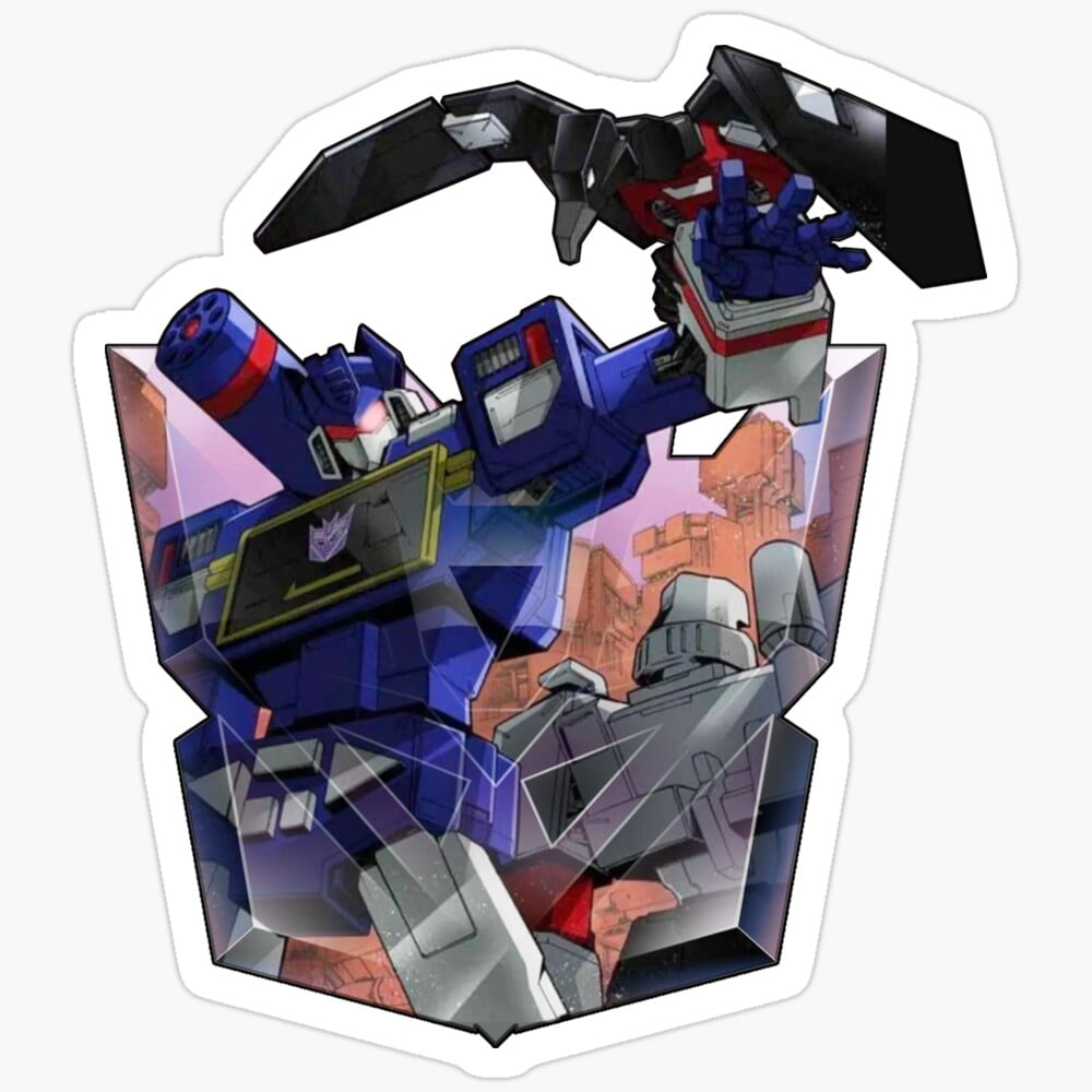 Soundwave And Laserbeak Sticker Phone Decal Water Bottle Stickers Car ...