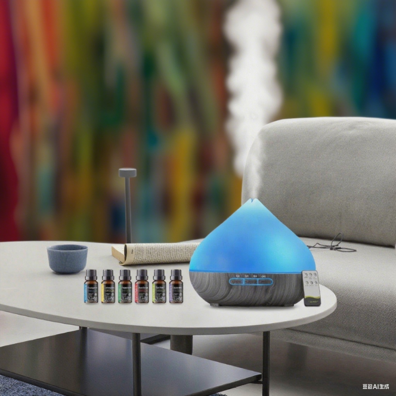 Soundwave Tech 16.9oz USB Humidifier Oil Diffuser Remote Blue Home ...