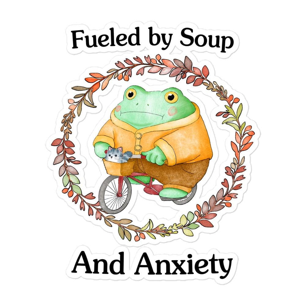 Soup And Anxiety Bubble-Free Stickers Vinyl Decal Cute Sticker ...