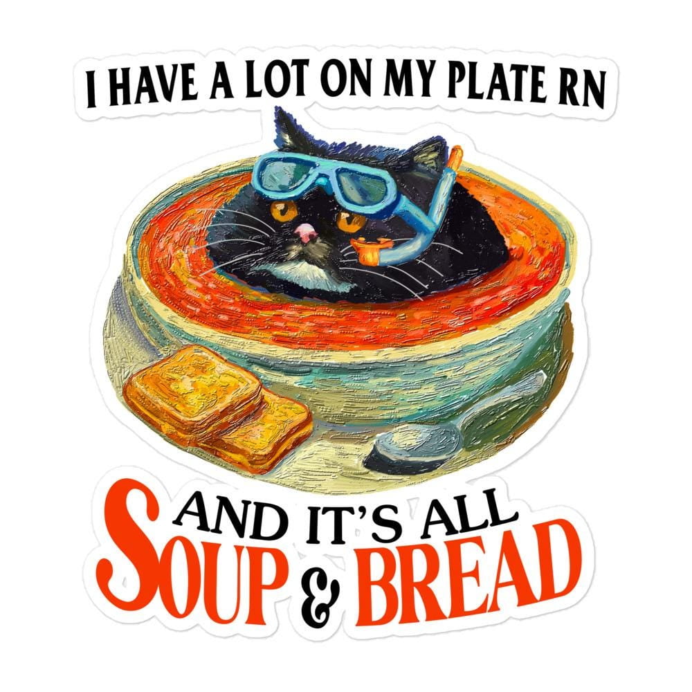 Soup And Bread Bubble-Free Stickers Vinyl Decal Cute Sticker Aesthetic ...