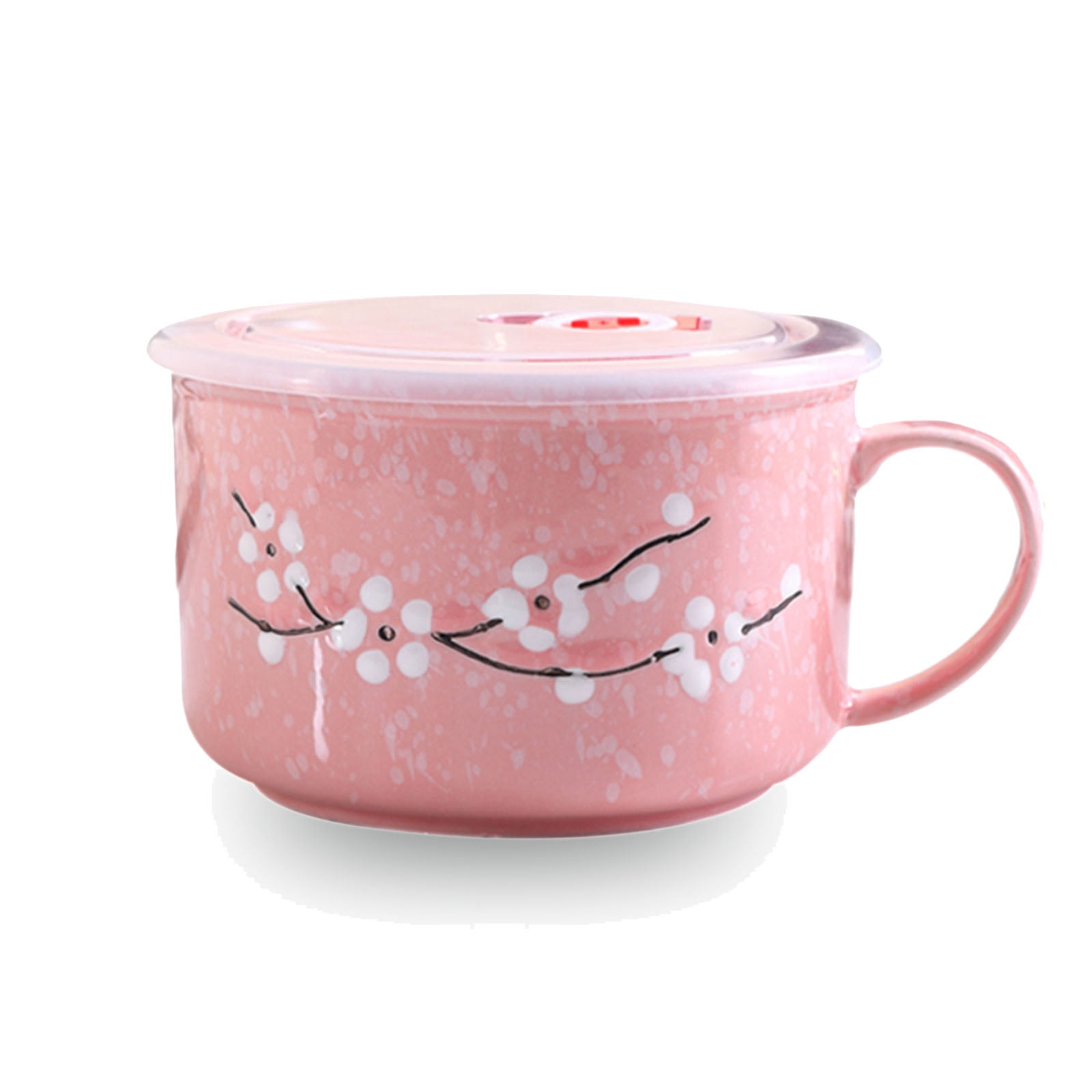 Soup Bowls With Lids,Japanese Ceramic Instant Noodle Bowl Ramen Bowl, Cup Shape Cereal Bowl With ...