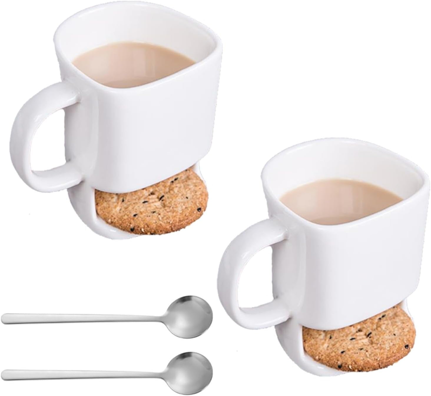 Soup and Cracker Combo Bowl,Divided Ceramic Cereal Bowl with Spoon ...