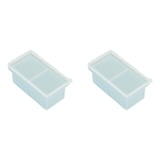 Soup Ice Cube Freezer Tray, Silicone 2-Cup Portion Trays with Lid ...