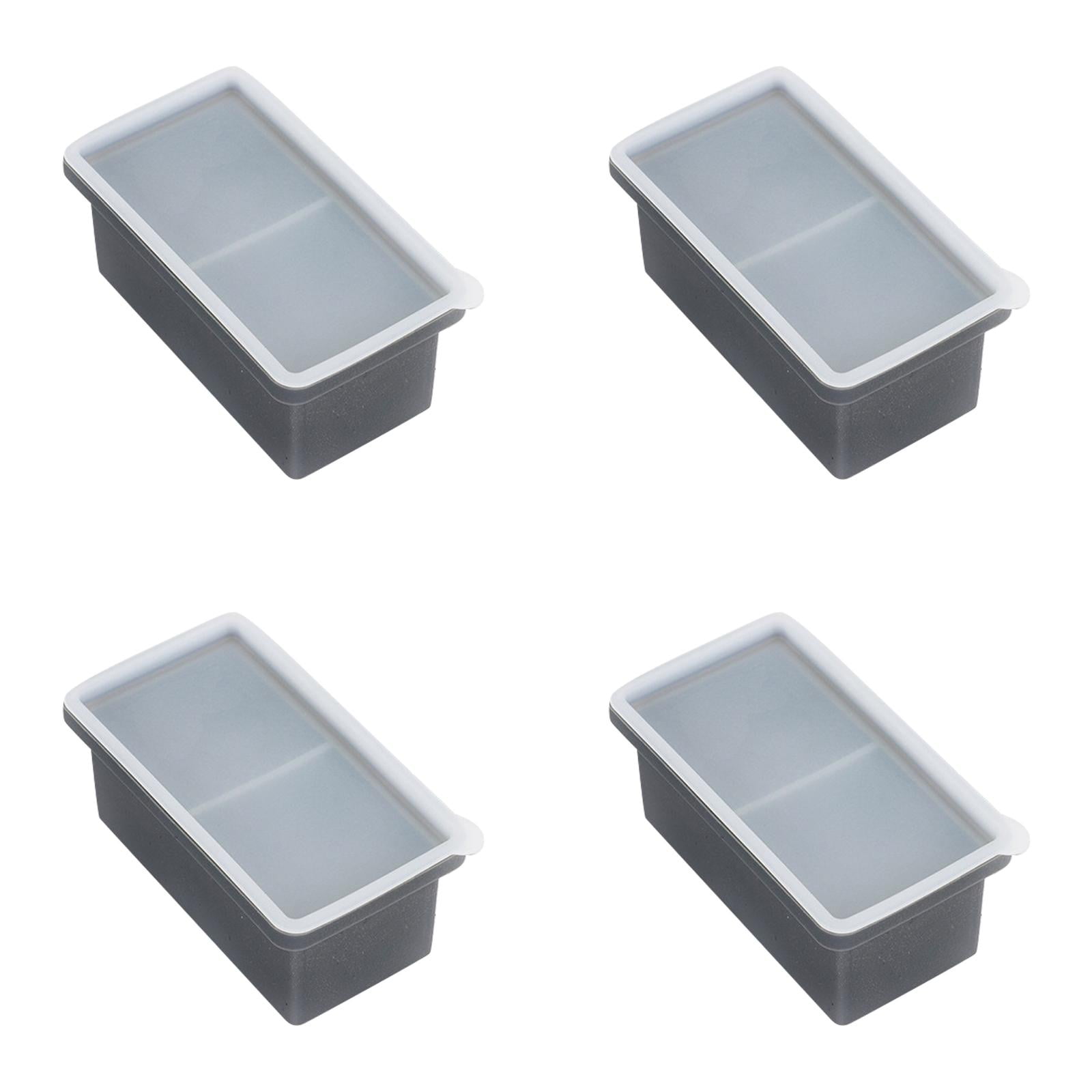 Soup Ice Cube Freezer Tray, Silicone 2-Cup Portion Trays with Lid ...