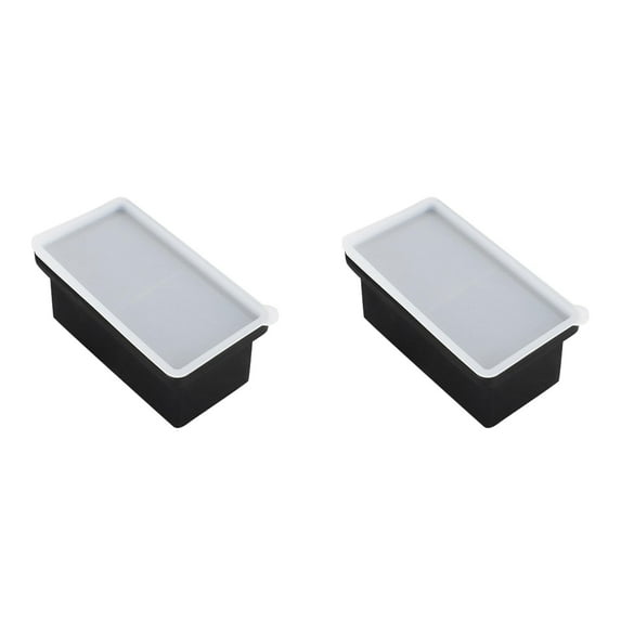 Soup Ice Cube Freezer Tray, Silicone 2-Cup Portion Trays with Lid ...
