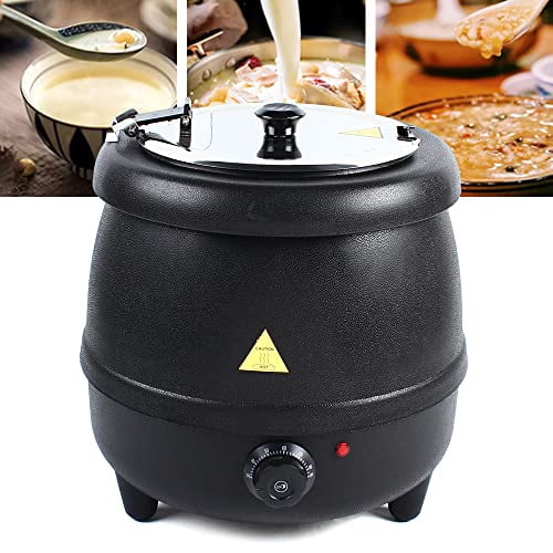Soup Insulation Pot, 400W Stainless Steel Electric Hot Pot 10.5Qt ...