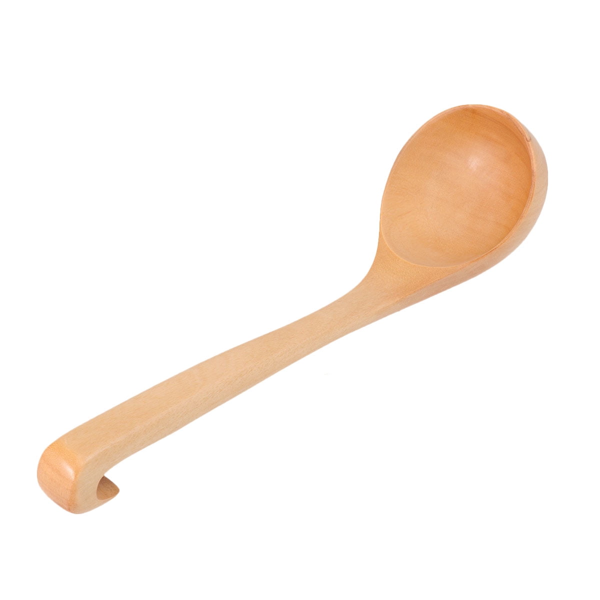 Soup Ladle with Hook Wooden Bamboo Kitchen Utensil Appliance Supplies ...