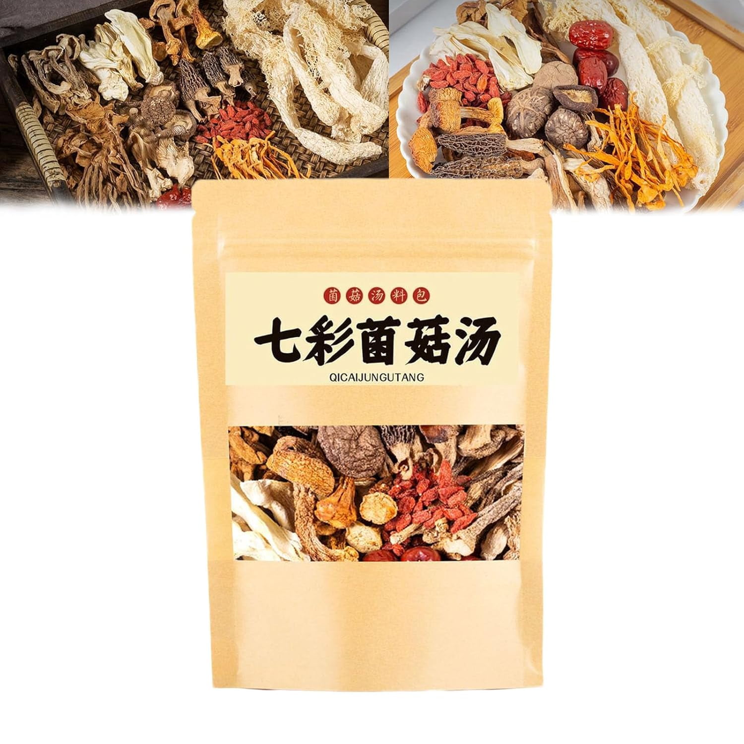 Soup Package of 11 Types of Mushrooms, Dry Abalone Nutritious, Mushroom ...