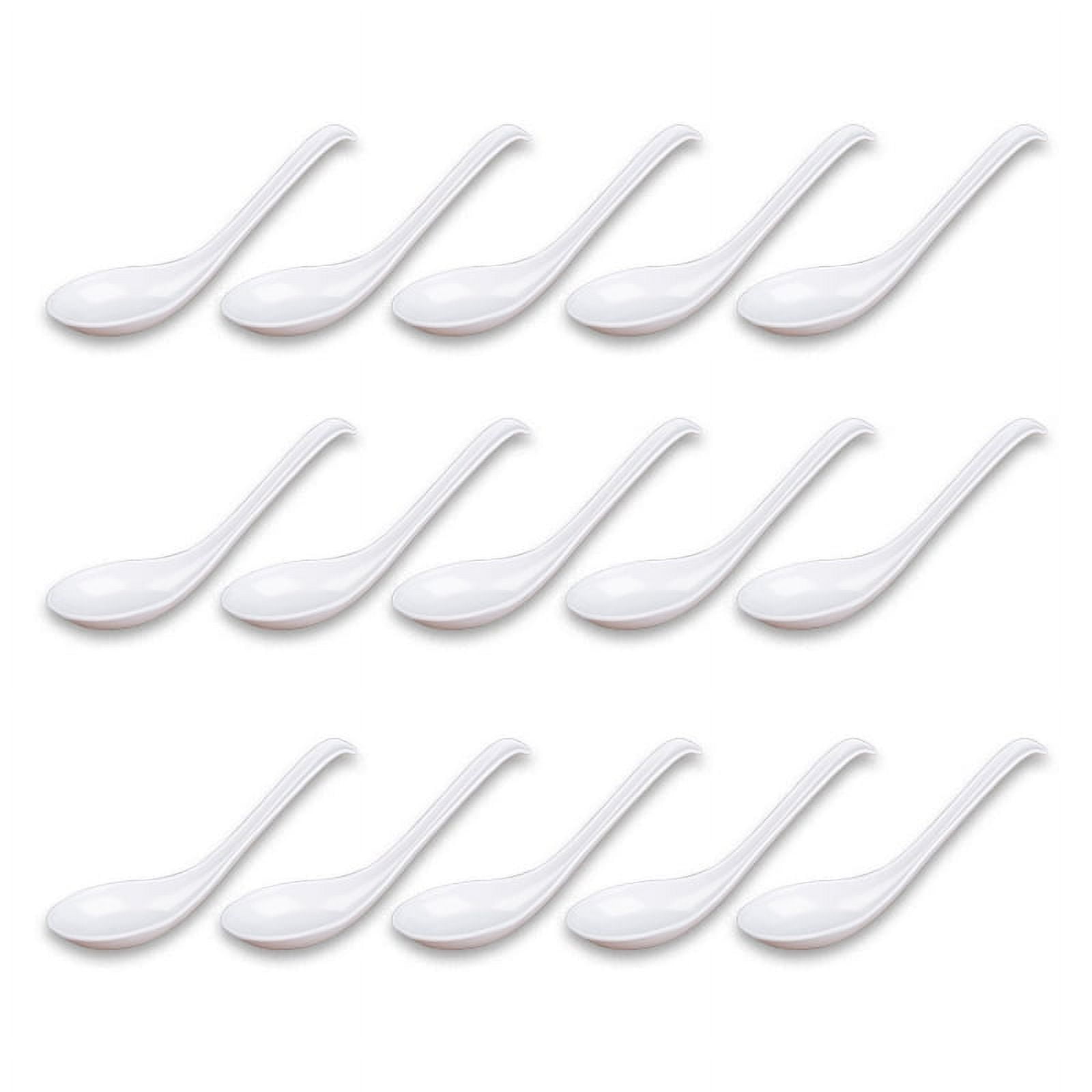 15Pcs Soup Spoons, Japanese Style Long Handle Rice Spoons for ...
