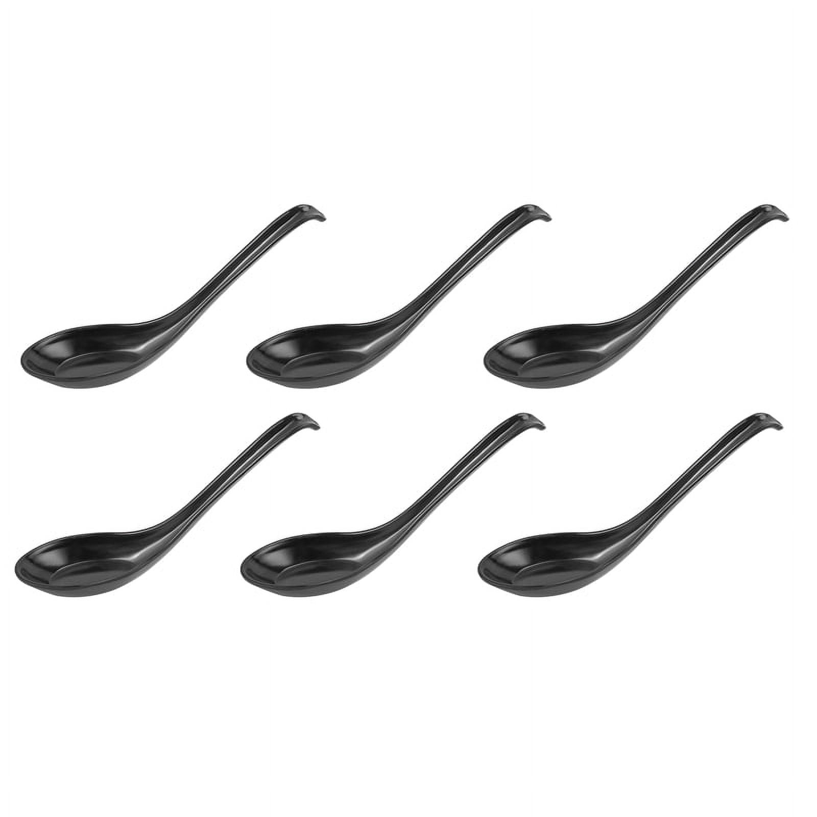 Soup Spoons,6 Pcs Japanese Style Spoons Rice Chinese Asian with Long ...