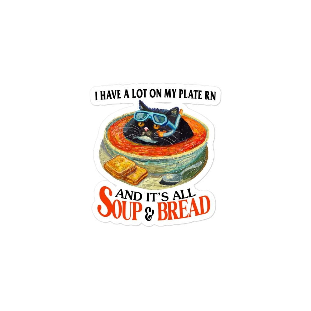 Soup and Bread Bubble-free stickers vinyl decal cute sticker aesthetic ...