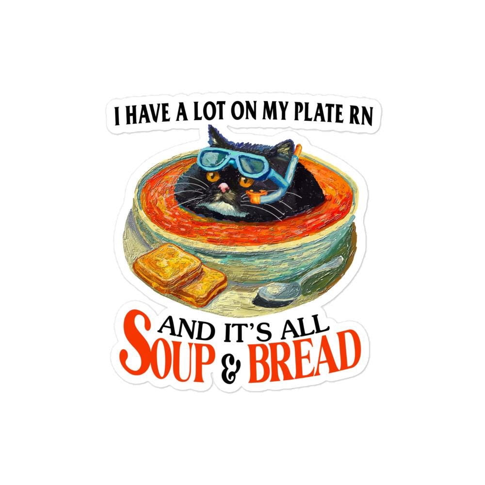 Soup and Bread Bubble-free stickers vinyl decal cute sticker aesthetic ...