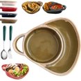 Soup and Sandwich Plate Combo, Ceramic Divided Compartment Plate with ...