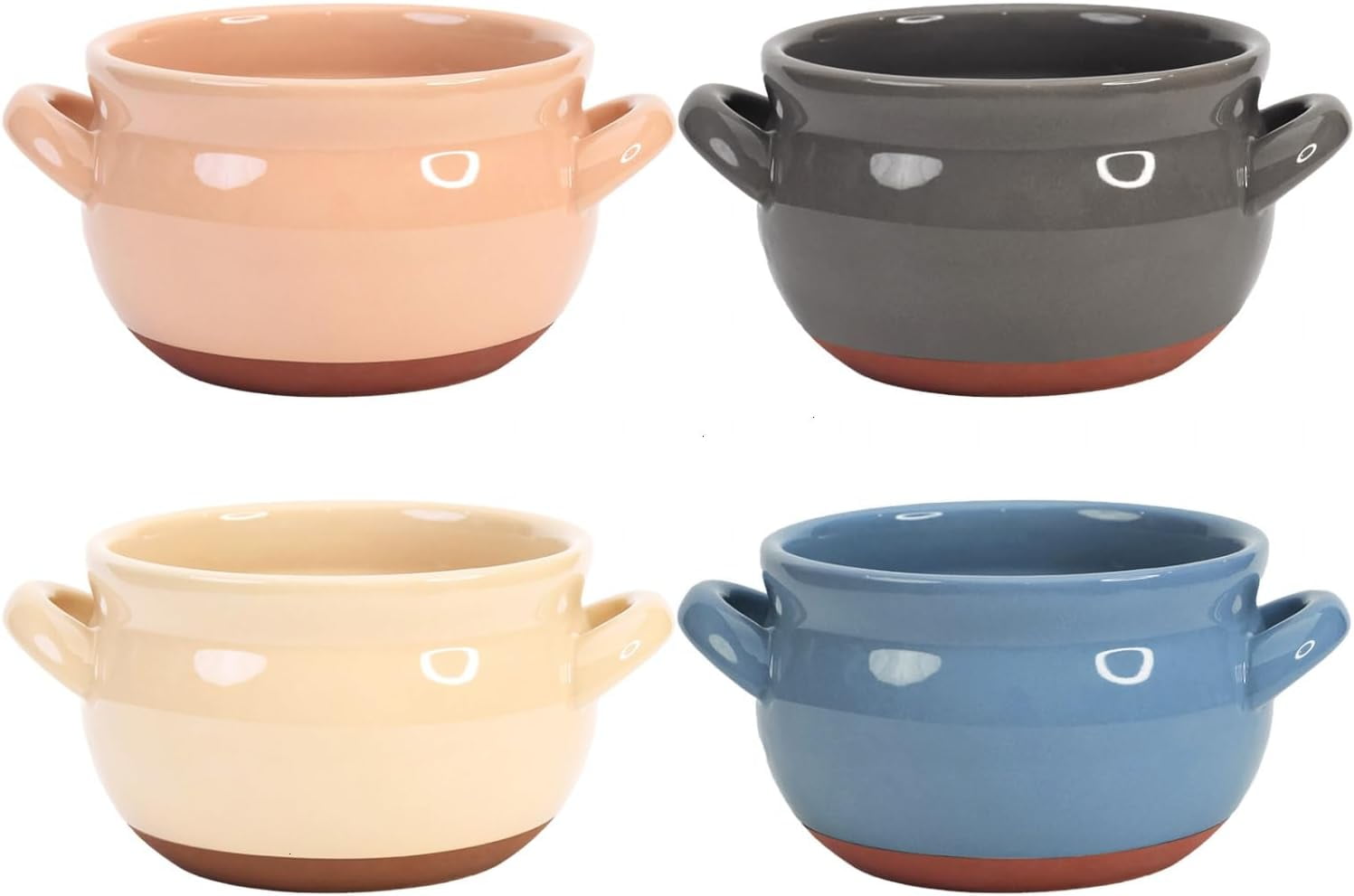 Soup bowl with handle, ceramic French onion soup bowl - stackable oven ...