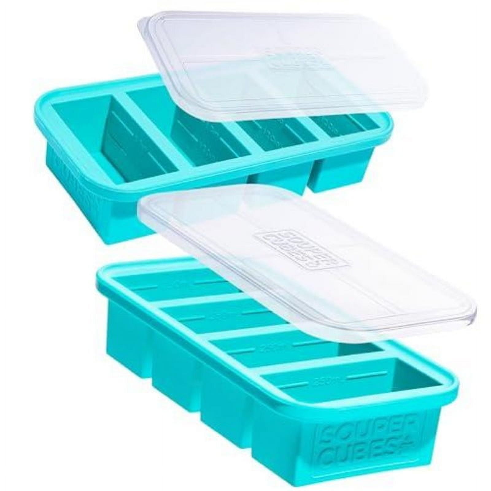 Meal Prep Silicone Freezer Molds With Lids, 2 Pack, Freeze Food in ...
