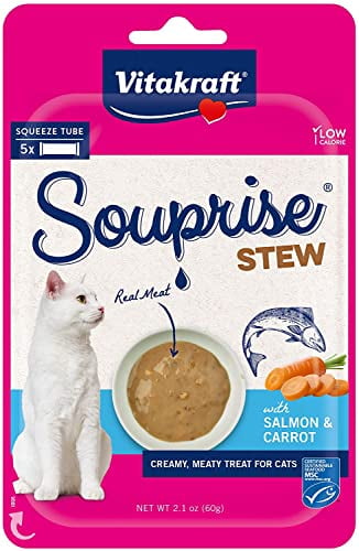 Souprise Stew Salmon With Carrot Treats For Cats, Food Topper Or ...