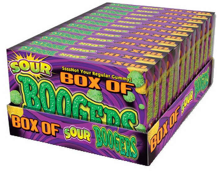 Sour Box of Boogers Gummi Candy 3 oz. Box 12Ct - Walmart.com